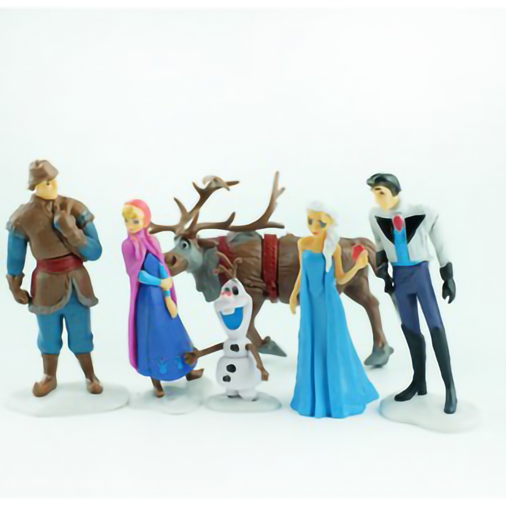 6 pcs/set Frozen Elsa Anna Olaf Playset Mini Cake Topper Kids Toys Doll ...