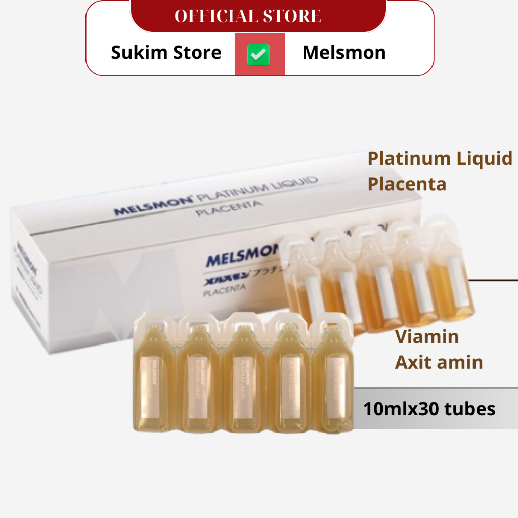 Anti-aging skin beauty drink Melsmon Platinum Liquid Placenta 10mlx30 ...