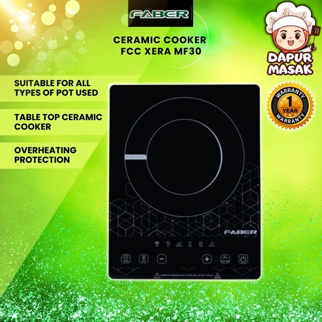 Dapur Masak Faber Ceramic Cooker FCC XERA MF30 Cooker Stove Electric ...
