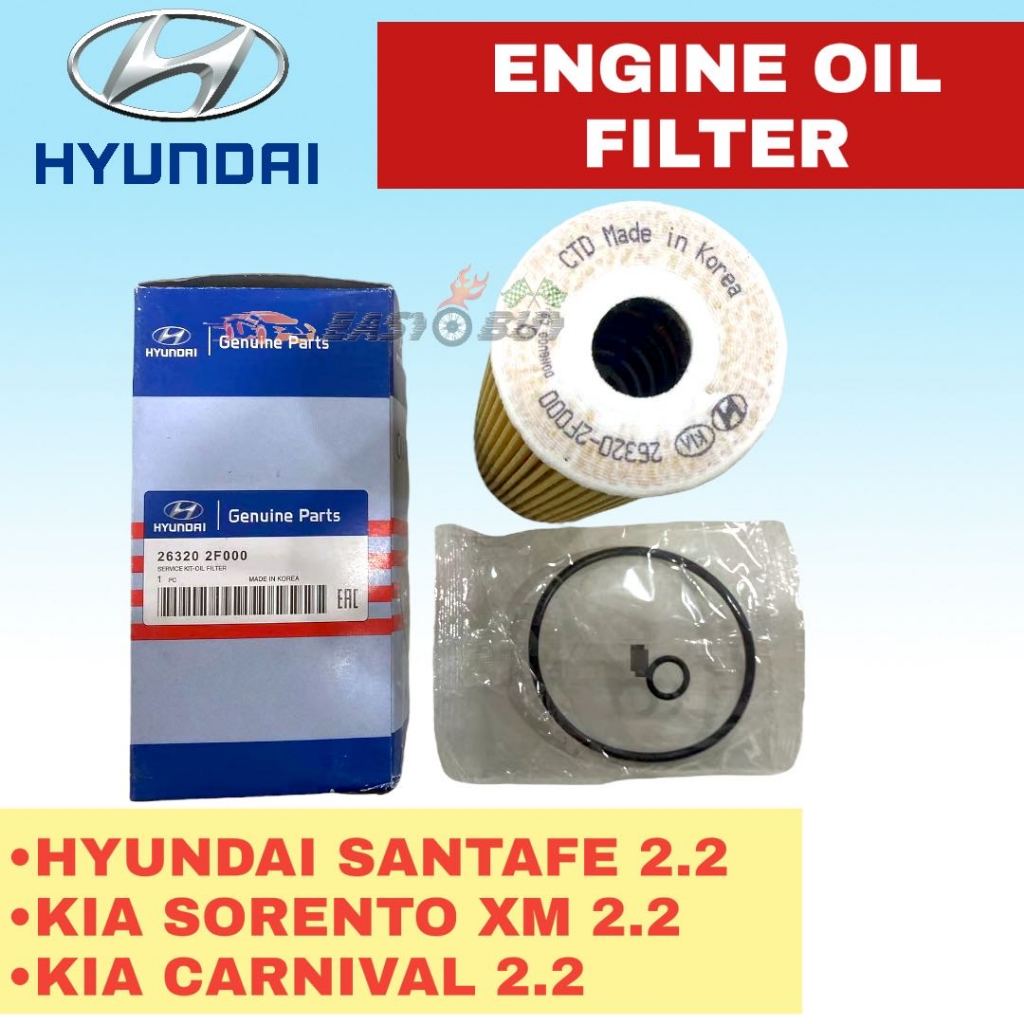 ORIGINAL HYUNDAI ENGINE OIL FILTER (DIESEL) - HYUNDAI SANTA FE 2.2 ...