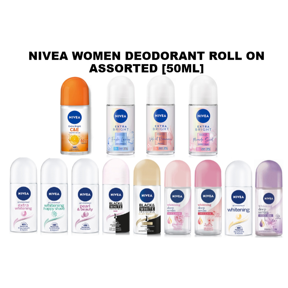 Nivea Women Deodorant Roll On Assorted Brightening/ Sakura/ Hokkaido ...