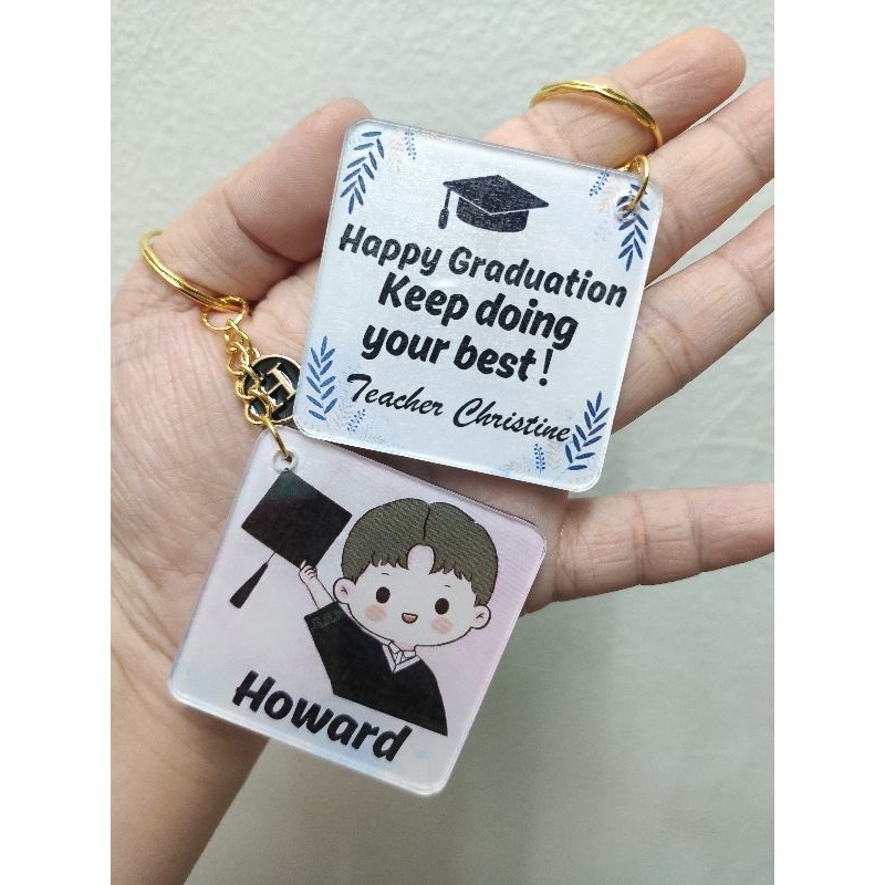 Handmade Keychain Happy Teacher's Day Engraving Name Custom Made For ...