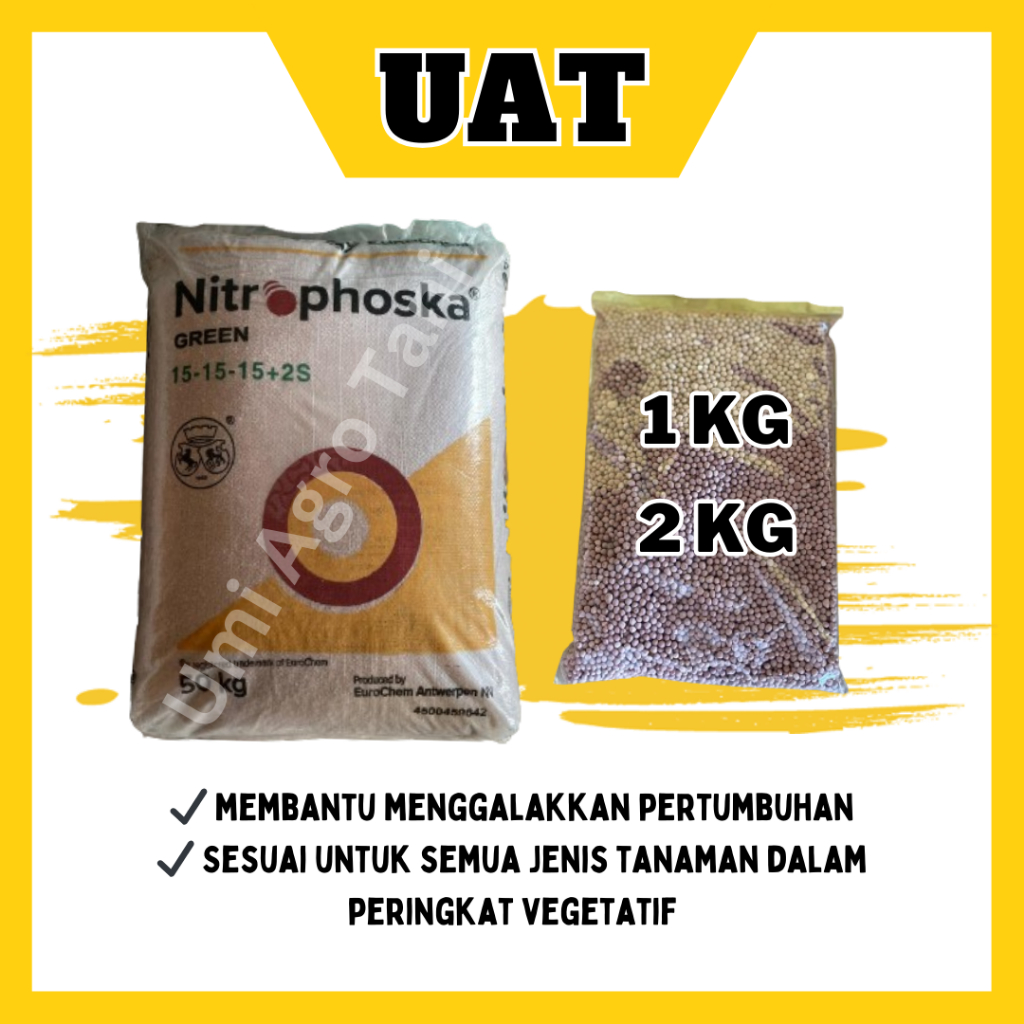 [1KG/2KG] FERTILIZER NITROPHOSKA® GREEN (15-15-15+2S) BAJA SINGA KUDA BAJA SUBUR POKOK HIJAU ...
