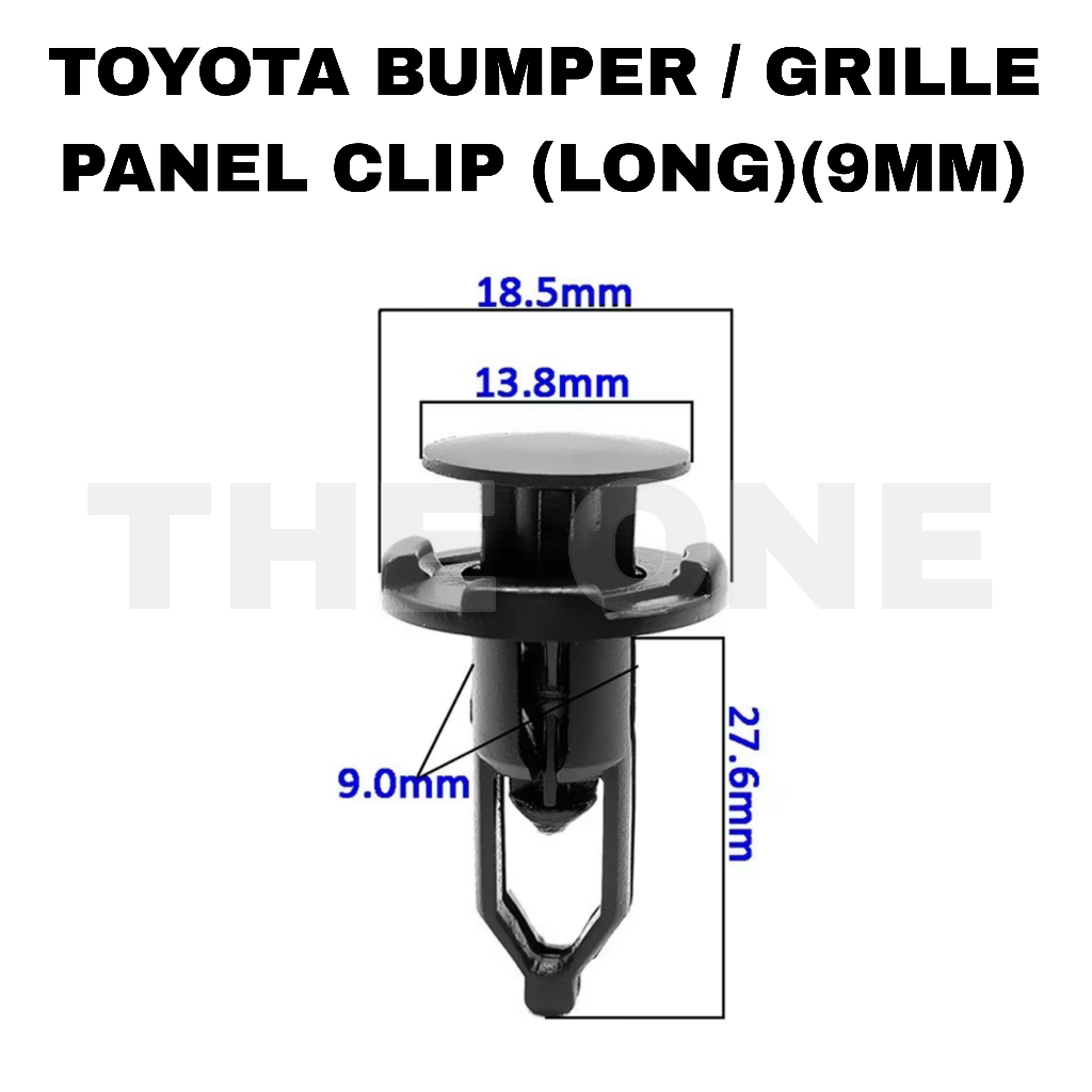 TOYOTA BUMPER / GRILLE PANEL CLIP (LONG)(9MM) | Shopee Malaysia