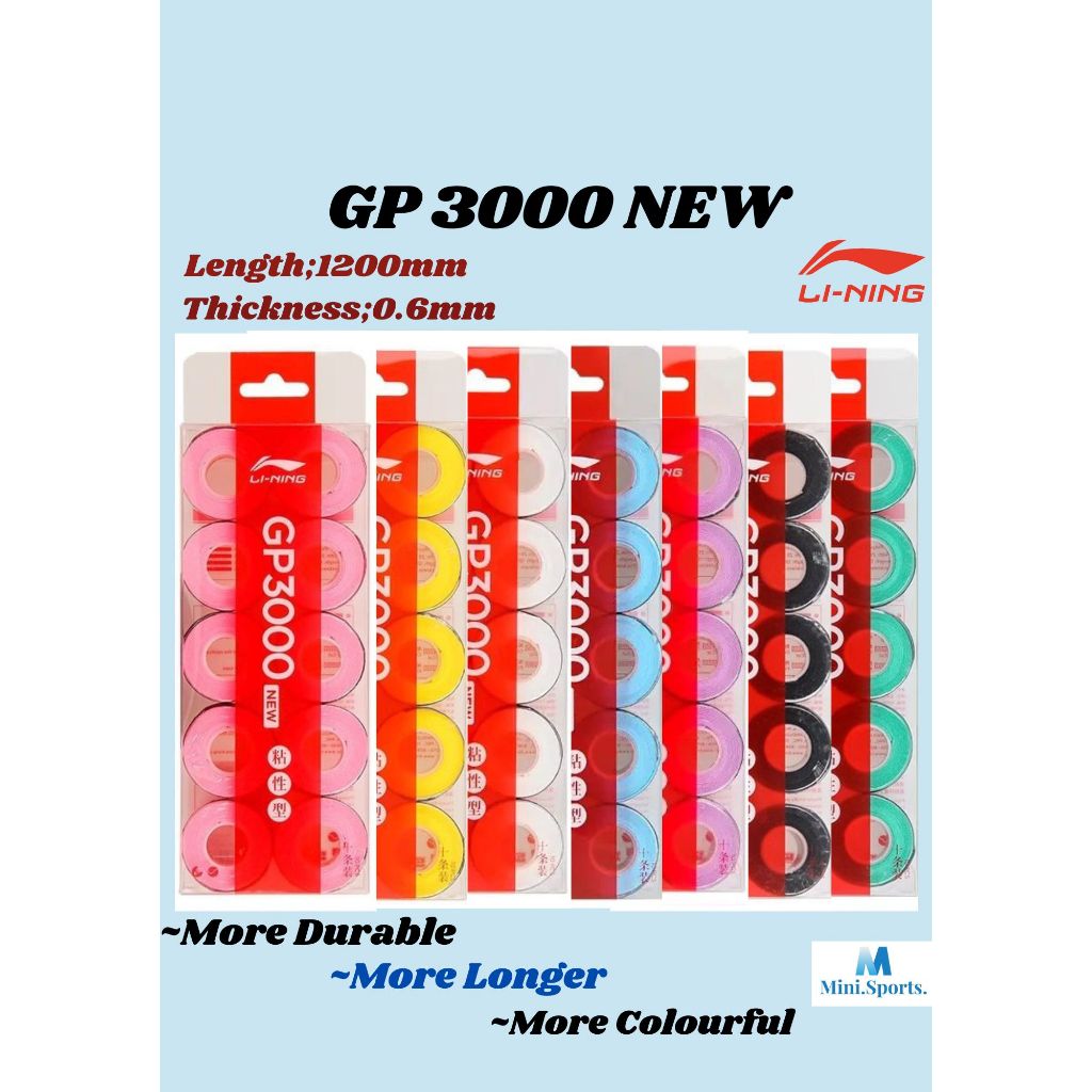 LI~NING GP3000 New OVERGRIP 10Pcs/box(100% Original) | Shopee Malaysia