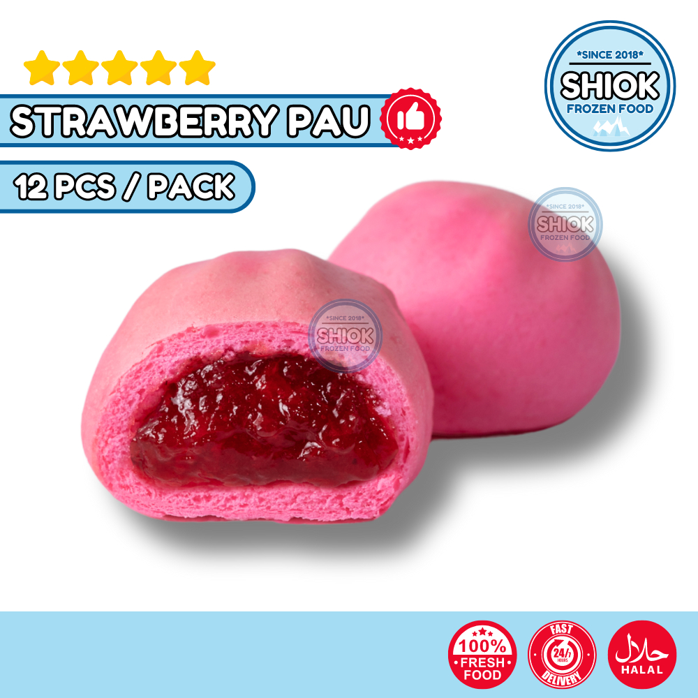 HALAL Dim Sum | Pau Strawberi - Strawberry Pau | 12pcs / Pack (KV Area ...
