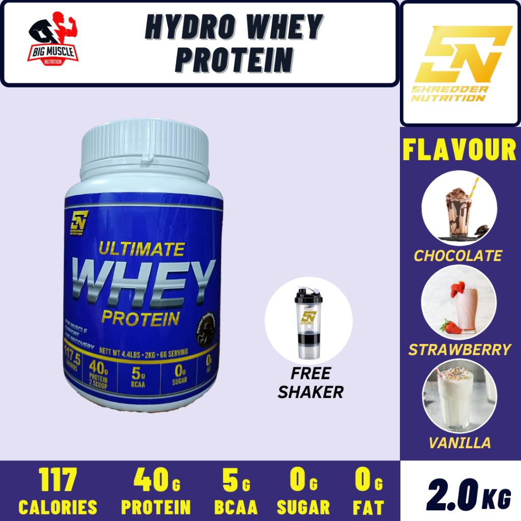 40g Whey Protein 2KG Hydro Isolated By Shredder Nutrition | Shopee Malaysia