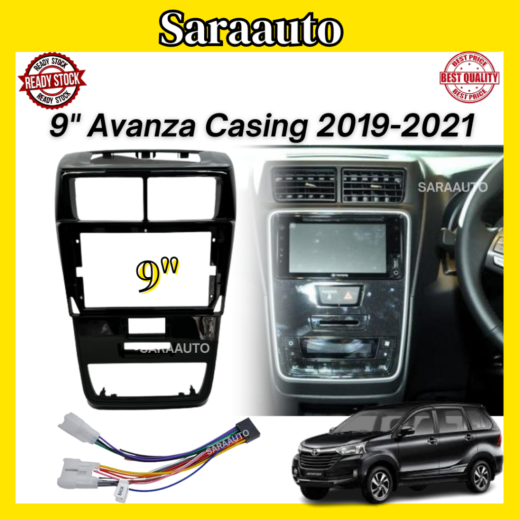 Android Player Casing 9" Toyota Avanza 2019-2021 with Socket Toyota ...