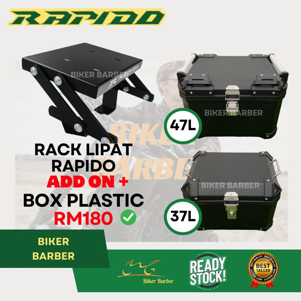 [READY STOCK] RAPIDO ADJUSTABLE REAR RACK MONO RACK FOR Y15ZR/RS150/RSX/LC135/VF3I/EX5-FI/EX5 ...