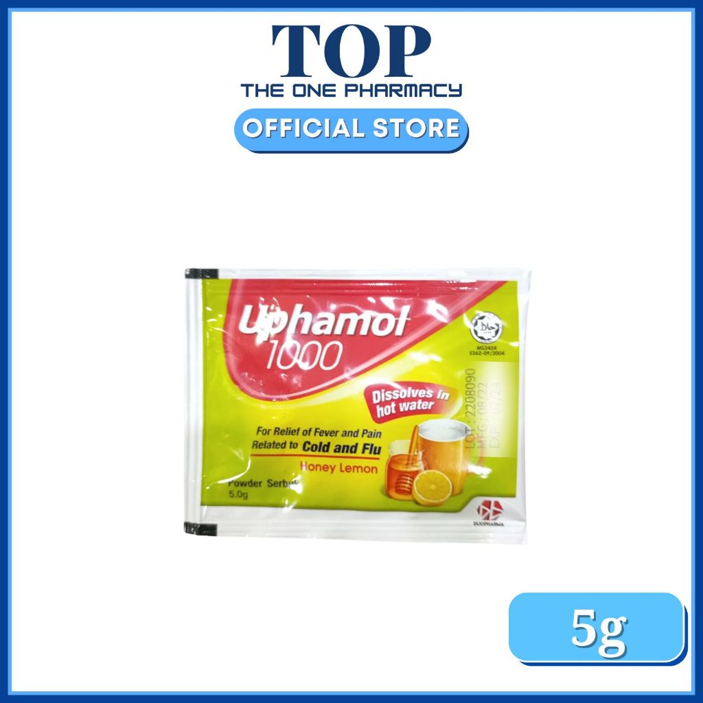Uphamol 1000mg Powder Cold Honey Lemon 5g (1 pcs) | Shopee Malaysia