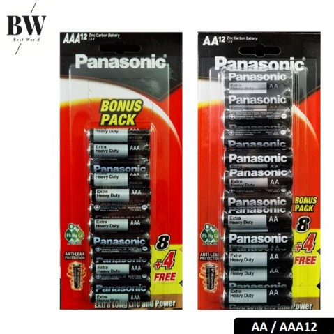 Panasonic Super Heavy Duty AA / AAA Size 12pcs | Shopee Malaysia
