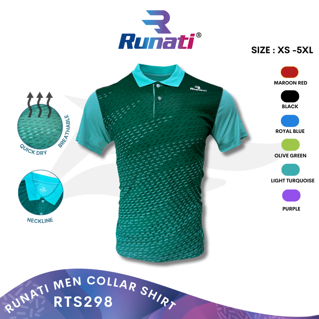 [NEW ARRIVAL] RUNATI Men Collar Sport & Casual T-Shirt RTS298 (Cool ...
