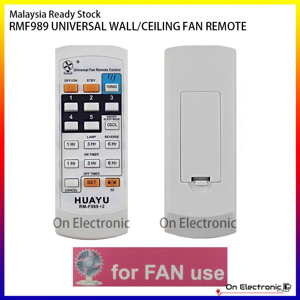RMF989 UNIVERSAL WALL/CEILING FAN REMOTE REPLACEMENT, K-PN1122 AIRCOND ...