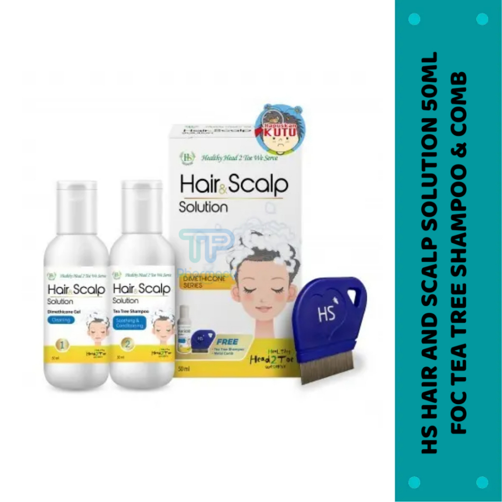HS HAIR & SCALP SOLUTION 50ML (For Head Lice, Kutu Rambut) FOC Tea Tree ...