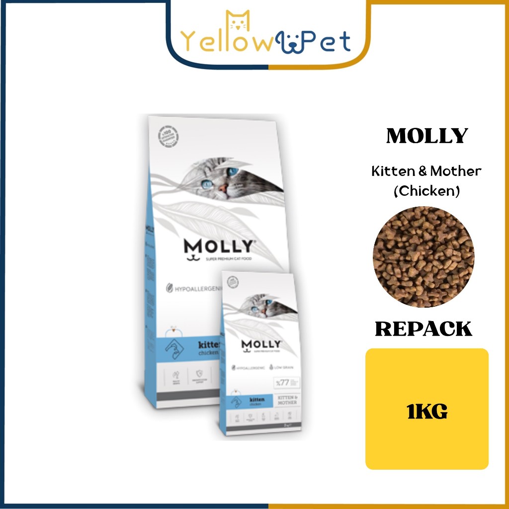 Molly Cat Food Kitten & Mother 1kg (Repack) | Shopee Malaysia