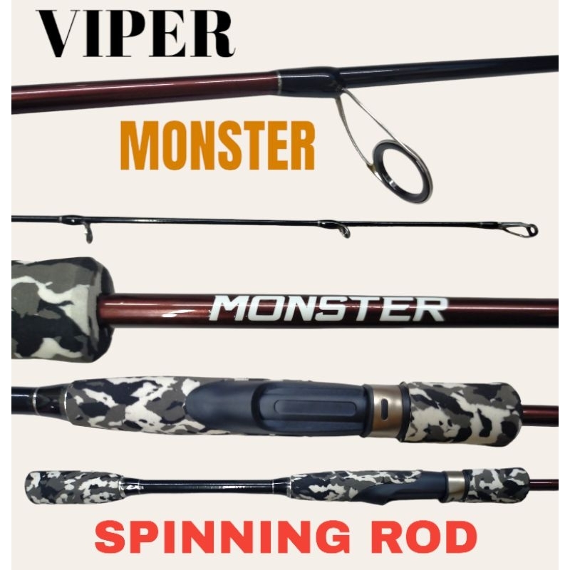VIPER MONSTER SOLID CARBON SPINNING FISHING ROD BUTT JOINT | Shopee ...