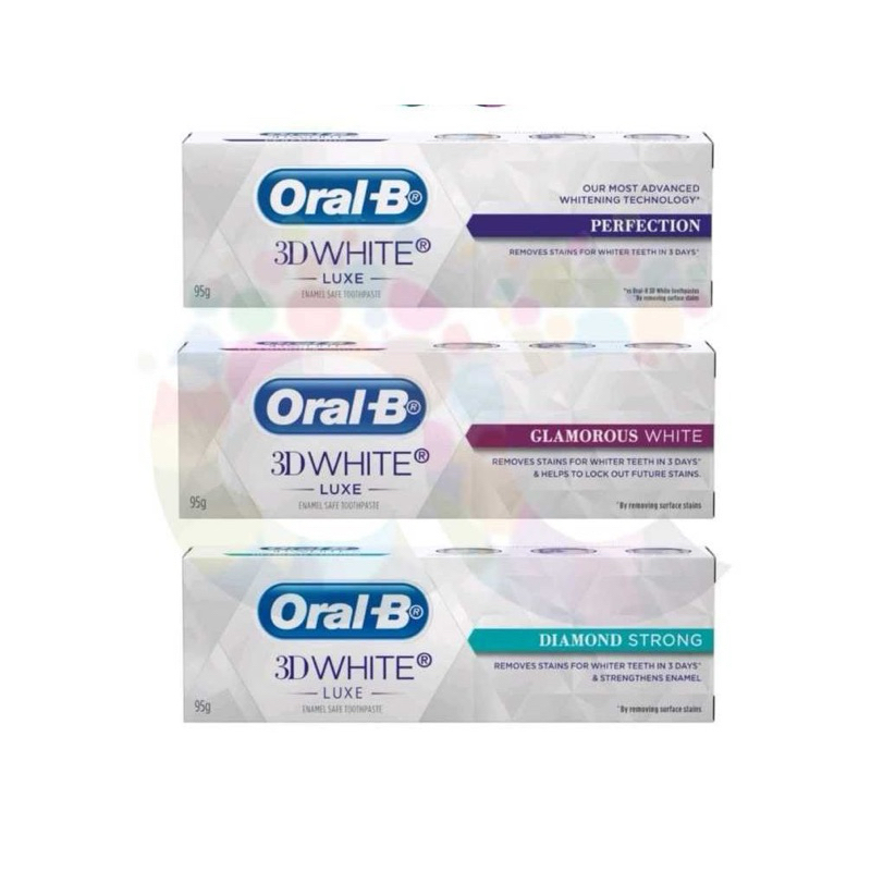 Oral-B 3D White Luxe Glamorous White Toothpaste (95g) | Shopee Malaysia