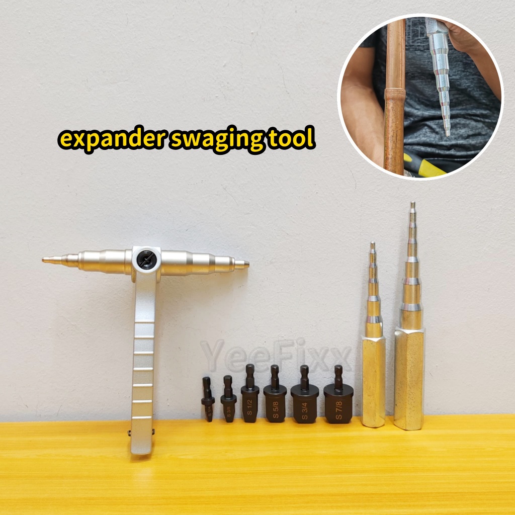 YeeFixx pipe expander swaging tool copper tube air-conditioner /fridge ...