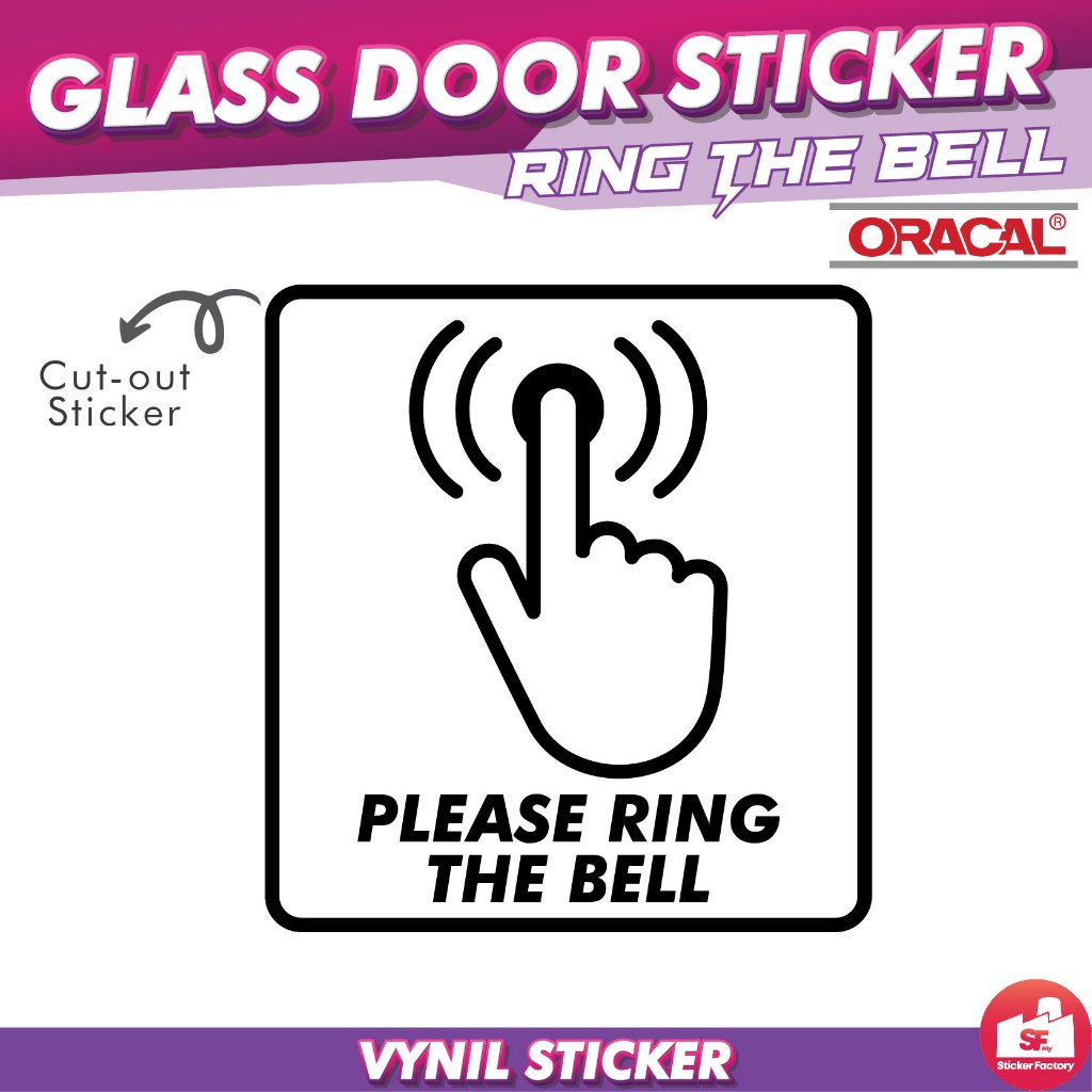 Sticker Ring The Bell Decal Home Shop Office Vynil Waterproof Oracal ...