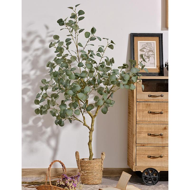 Eucalyptus Tree Artificial Plant Oilive pokok palsu Wallpaper sticker ...
