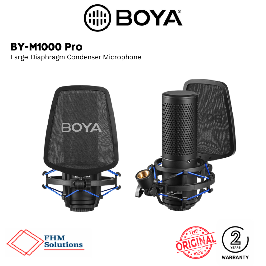 BOYA BY-M1000 Pro Large-Diaphragm Condenser Microphone ,Professional Recording Studio Microphone ...