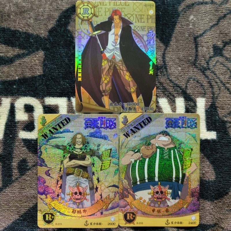 One Piece Cards. Red Hair Pirates. Shanks, Yasopp & Lucky Roo. Rare, R ...