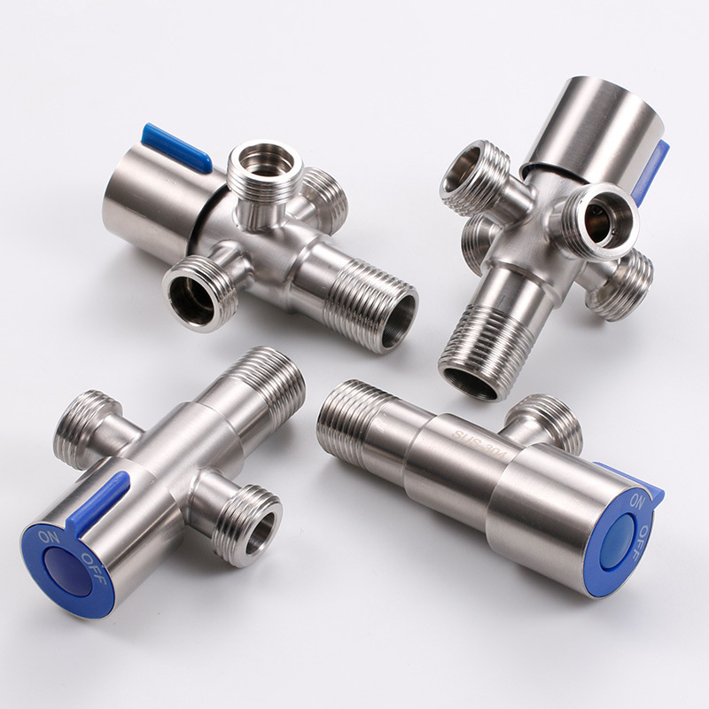MKR SUS 304 Stainless Steel universal one inlet two outlet three-way ...