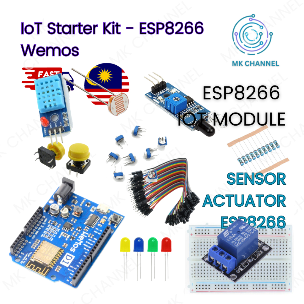 IoT (Internet of Things) Starter Kit - Arduino ESP8266 Compatible | Shopee Malaysia
