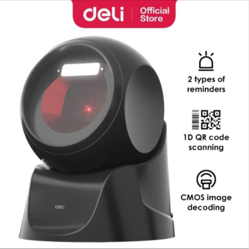Deli Stand barcode scanner-CMOS 1D 2D wired S231 | Shopee Malaysia
