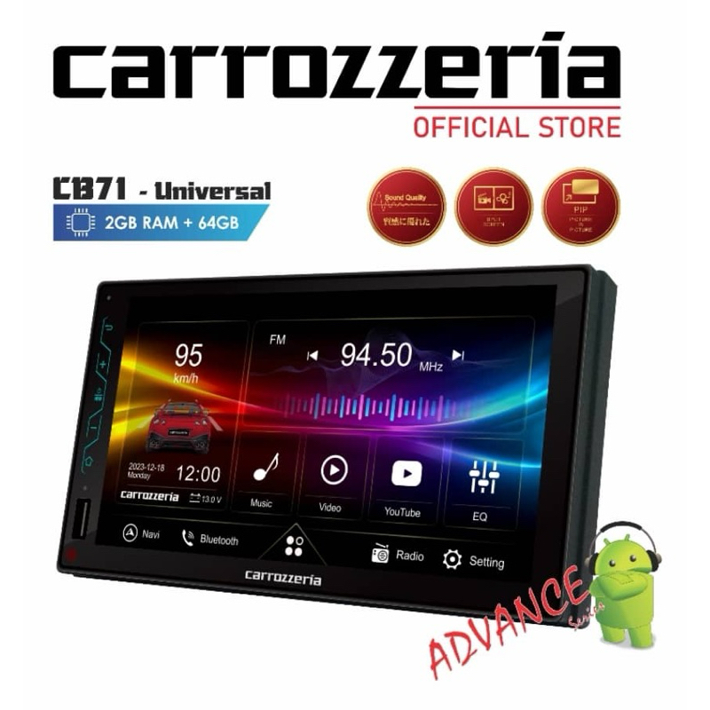 🔥Original Carrozzeria🔥Carrozzeria Double Din Android Player 7inch AVC-CB71 (7") with Apple ...