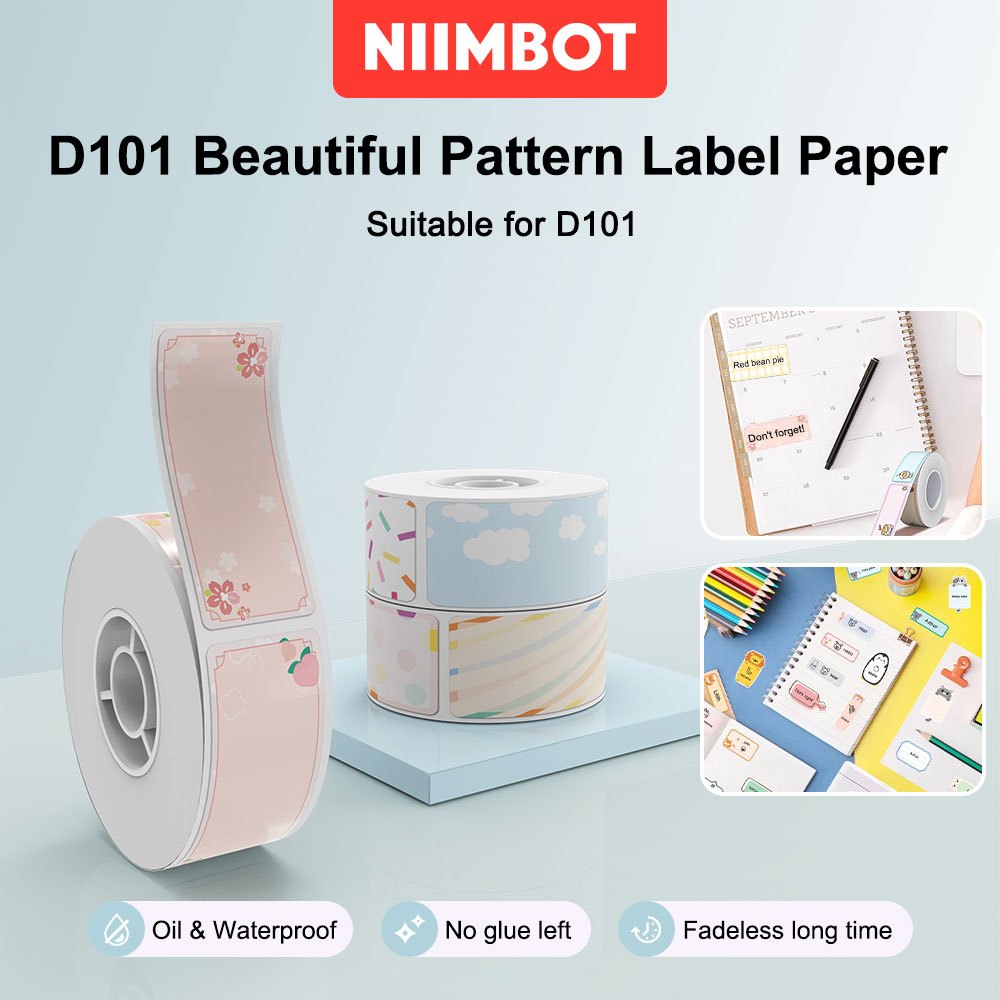 NIMBOT D101 Flower pattern label waterproof and oil-proof printing ...