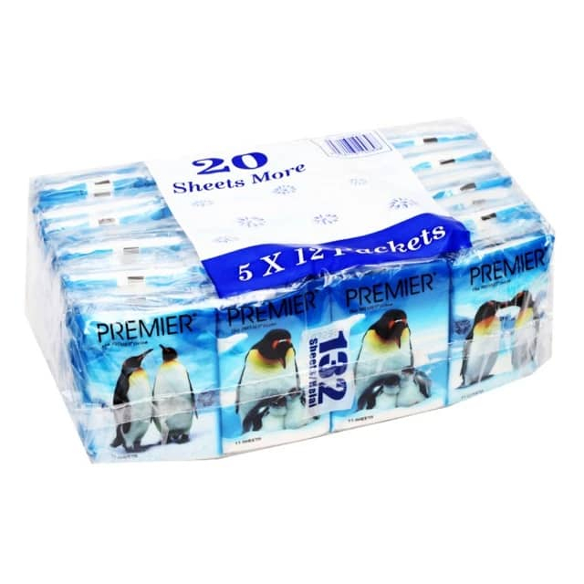 PREMIER POCKET TISSUE 5x12x11s Premier Pocket Tissue Penguin 5 x 11 ...
