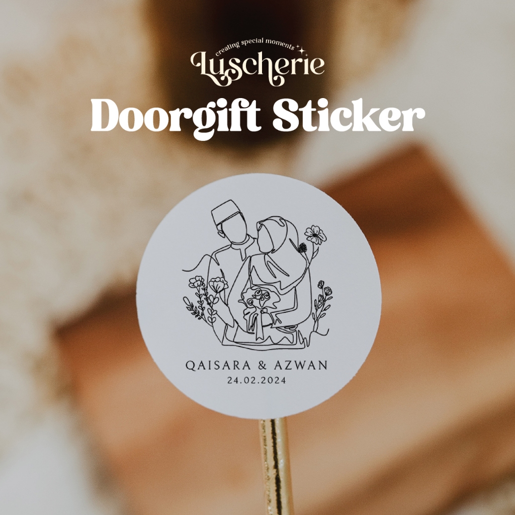 50PCS Round Sticker Wedding Doorgift Kahwin | Nikah | Aqiqah | Akikah ...