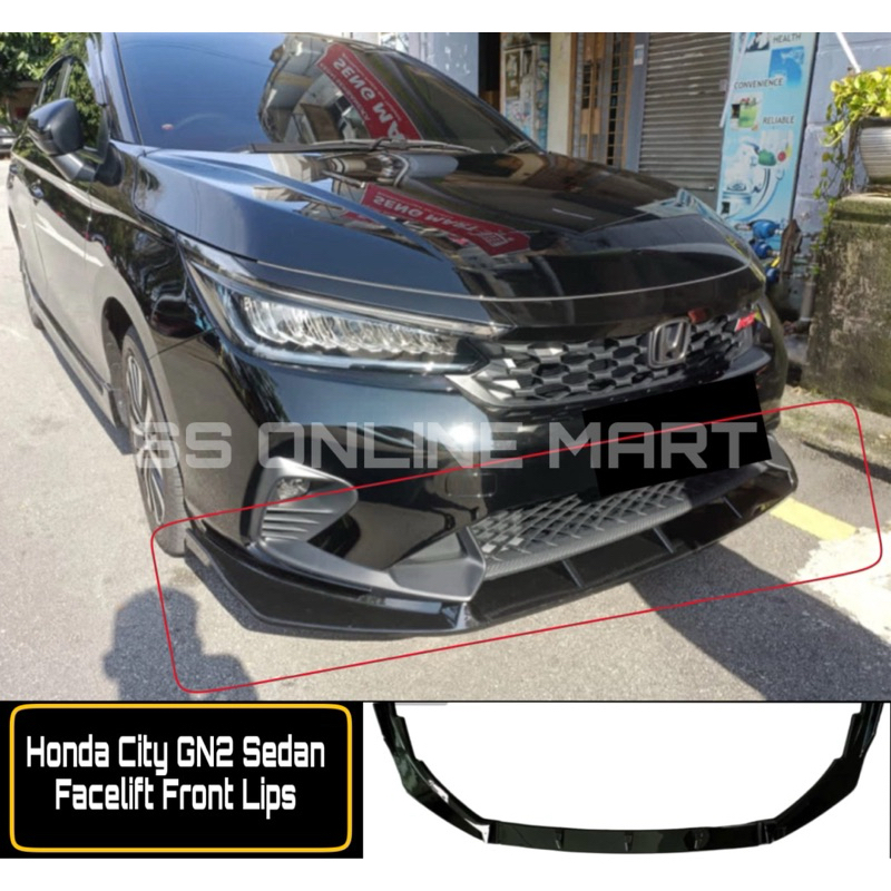 HONDA CITY GN2 Sedan 2023 FACELIFT RS Lips Glossy BLACK City RS BODYKIT ...