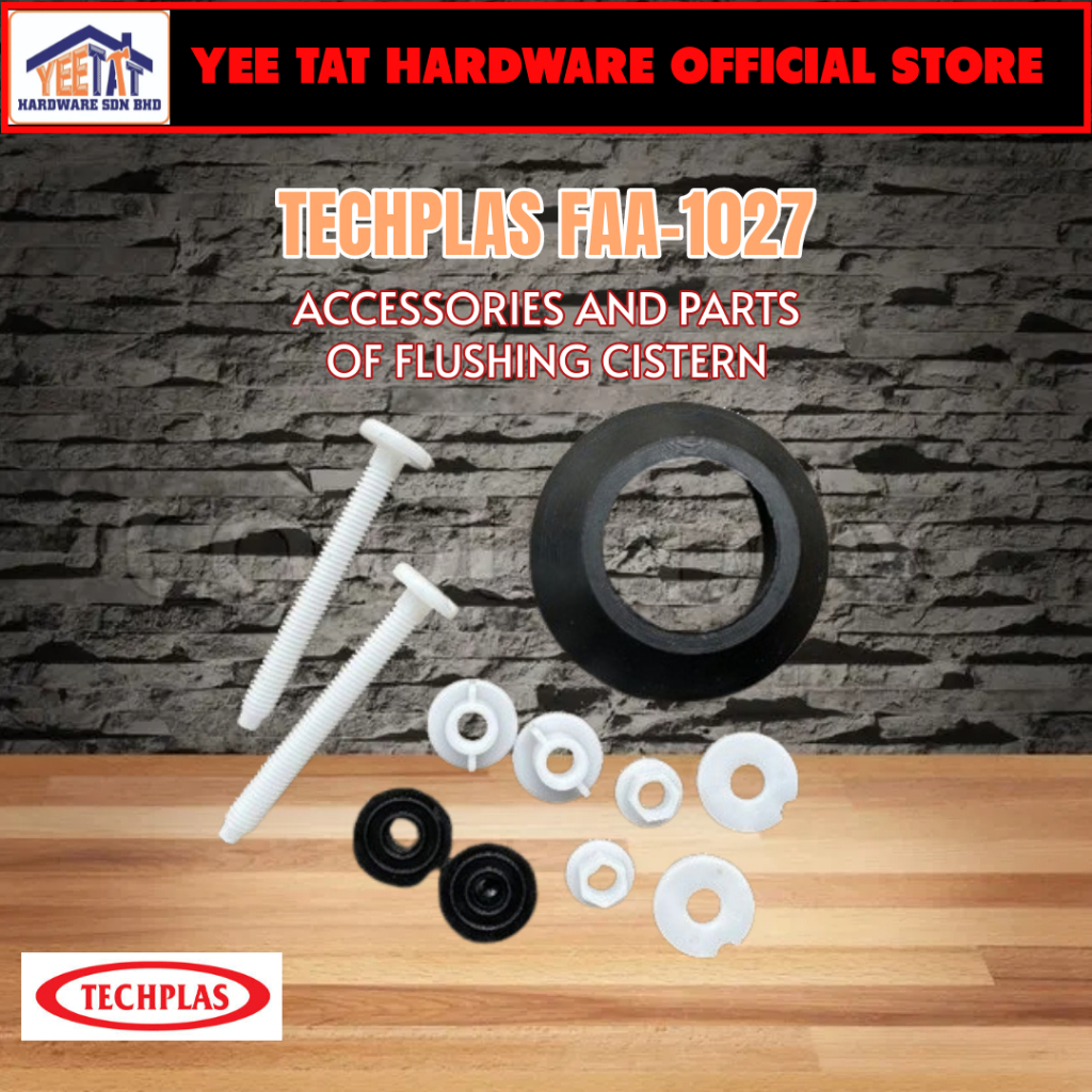 [ TECHPLAS ] FAA-1027 Close Couple Rubber Cone, Bolts, Nuts & Washers ...