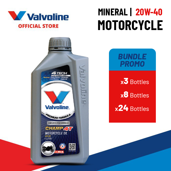[BUNDLE PROMO] Valvoline 4T Champ 20W-40 (1L) - Motor Engine Oil/Minyak ...