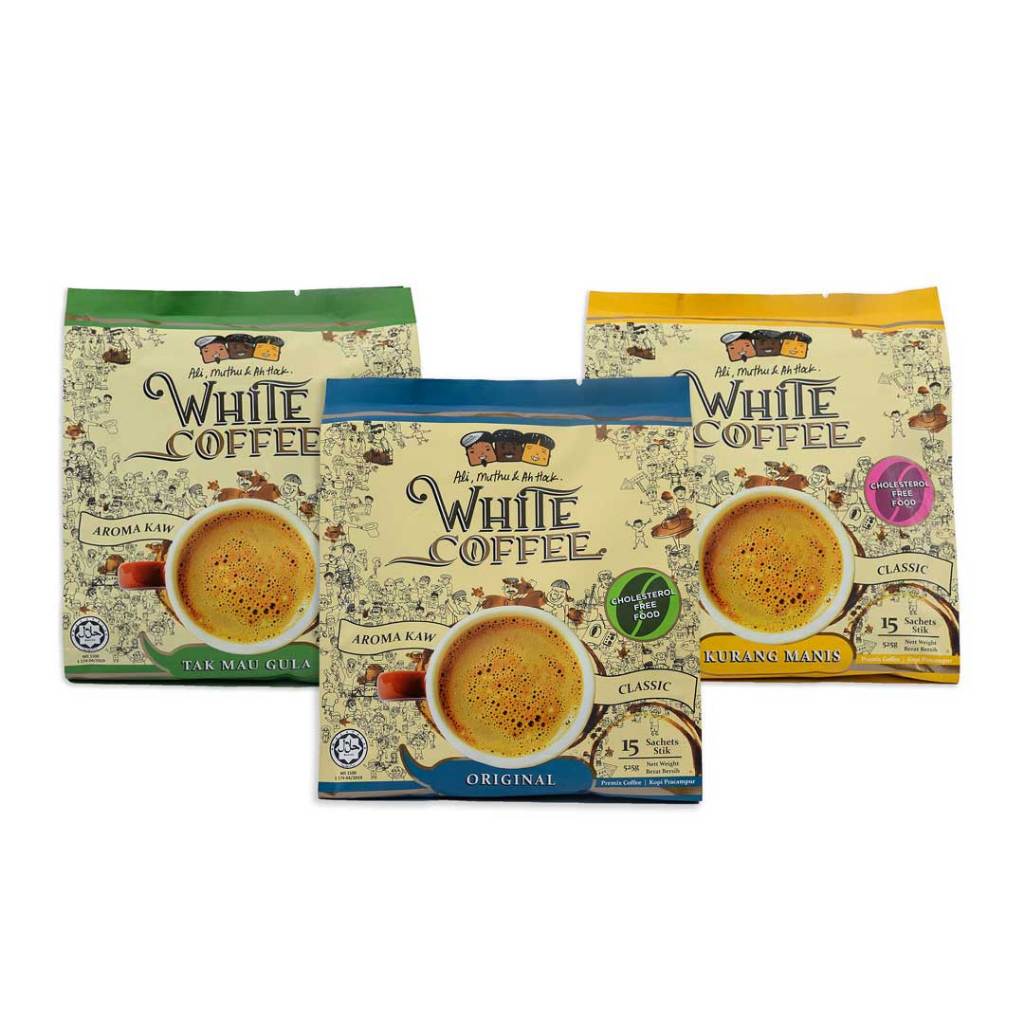 Ali, Muthu & Ah Hock 3 in 1 Mix Bundle White Coffee (Original Packet ...