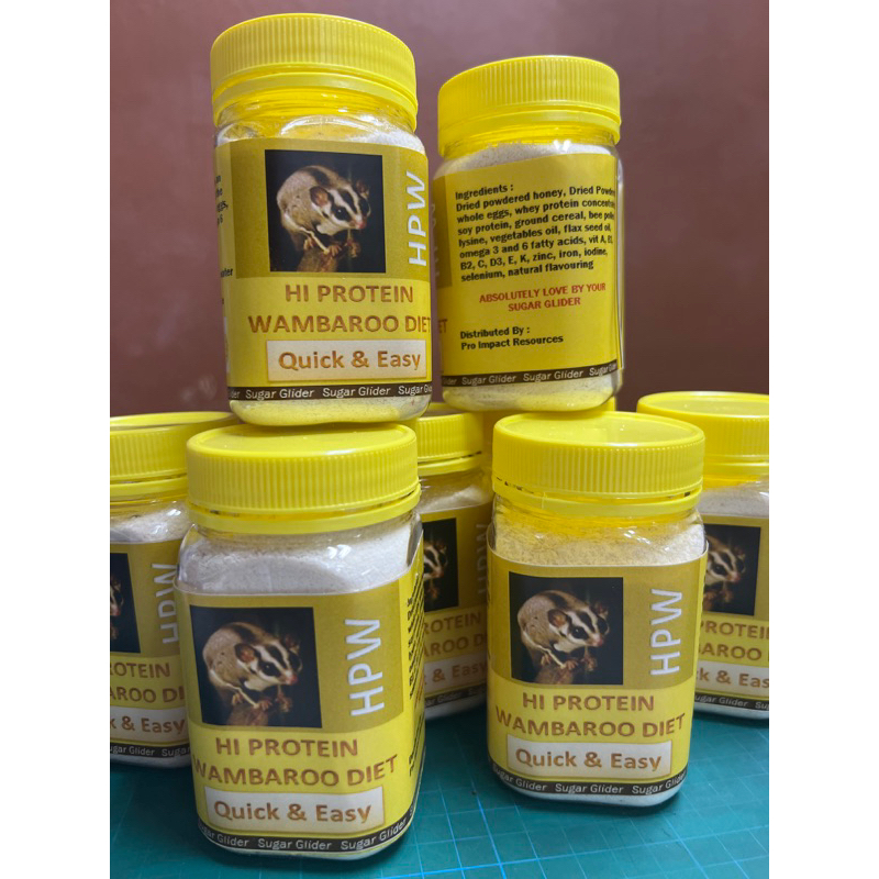 Sugar Glider Food HPW Hi Protein Wambaroo Diet Makanan Terbaik Suggie ...