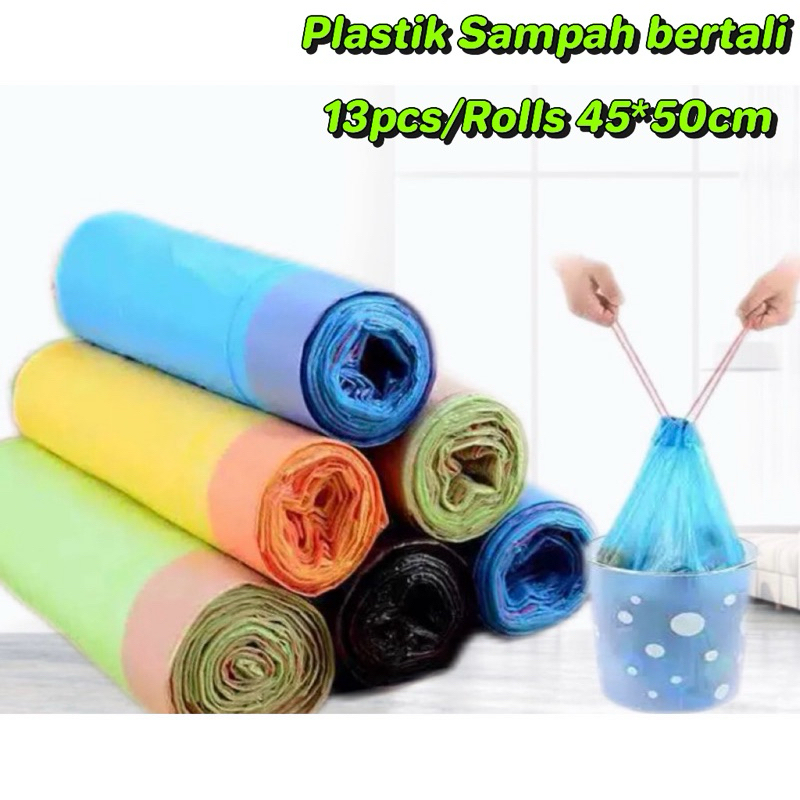 13pcs Bag Plastik Sampah Garbage Bag Office Cleaning Trash Bags Dustbin ...