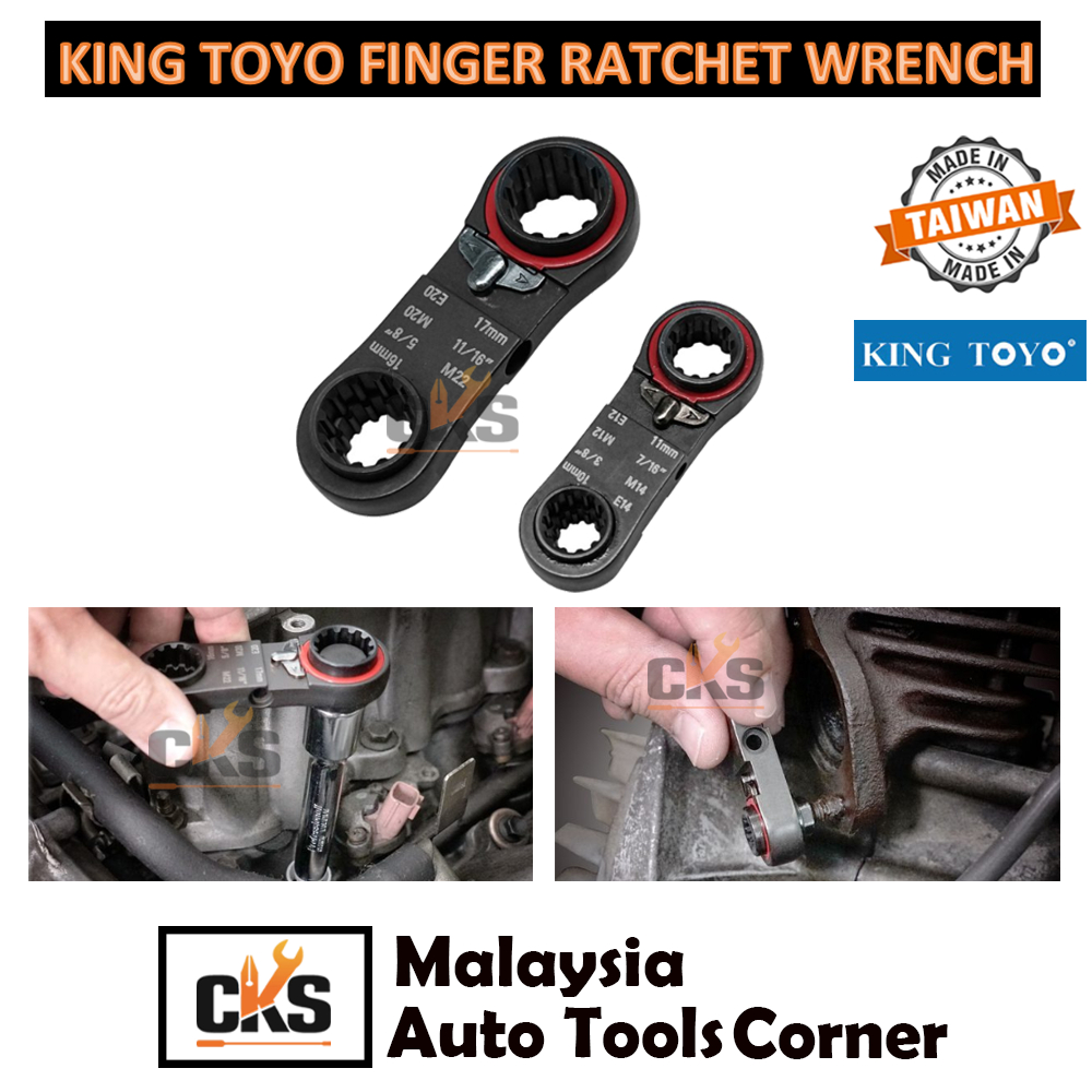 King Toyo Finger Ratchet Wrench Multi-Function Spline Mini Ratchet 15 ...