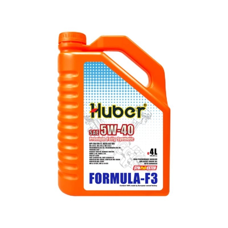 Huber SAE 5W-40 Premium Fully Synthetic Formula F3 4Liters engine oil ...