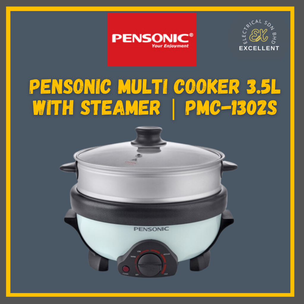 Pensonic Multi Cooker 3.5L with Steamer | PMC-1302S | Shopee Malaysia