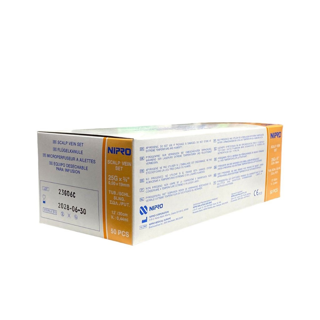 NIPRO PSV SCALP VEIN SET 25G X 3/4 INCH(19mm) 50pcs/box | Shopee Malaysia