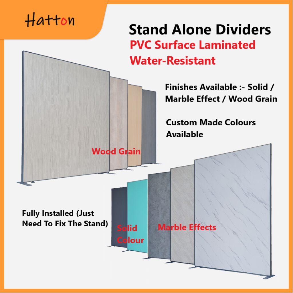 Hatton Stand Alone Partition | PVC Decorative Laminate | Screen ...