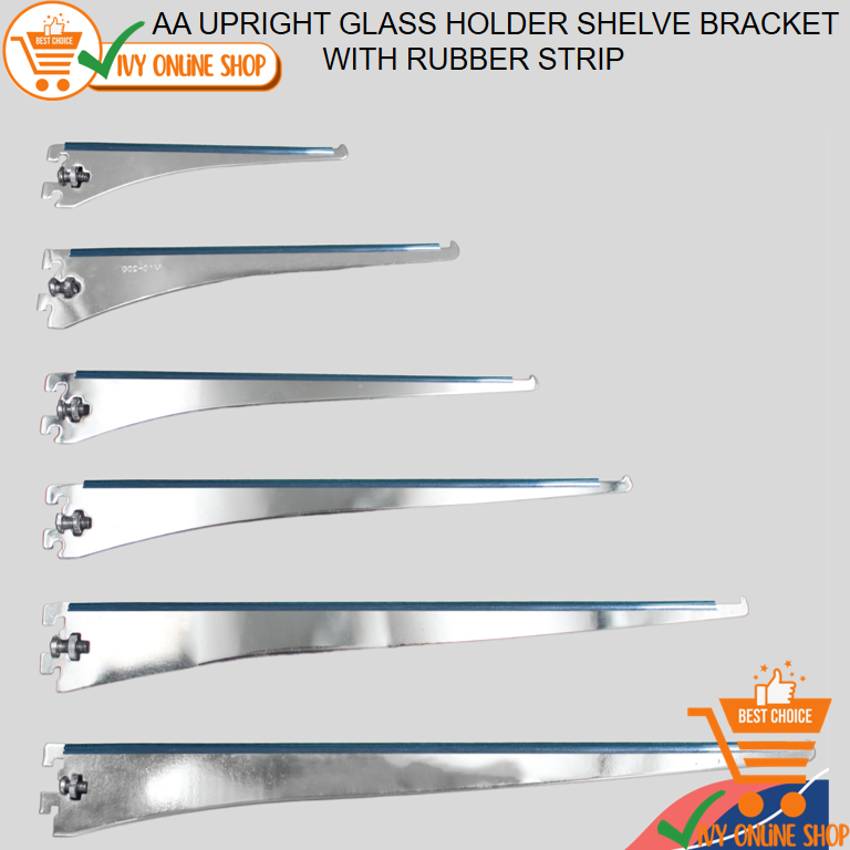 AA Upright System Glass Shelf Bracket Rak Cermin (Harga Untuk 1set ...