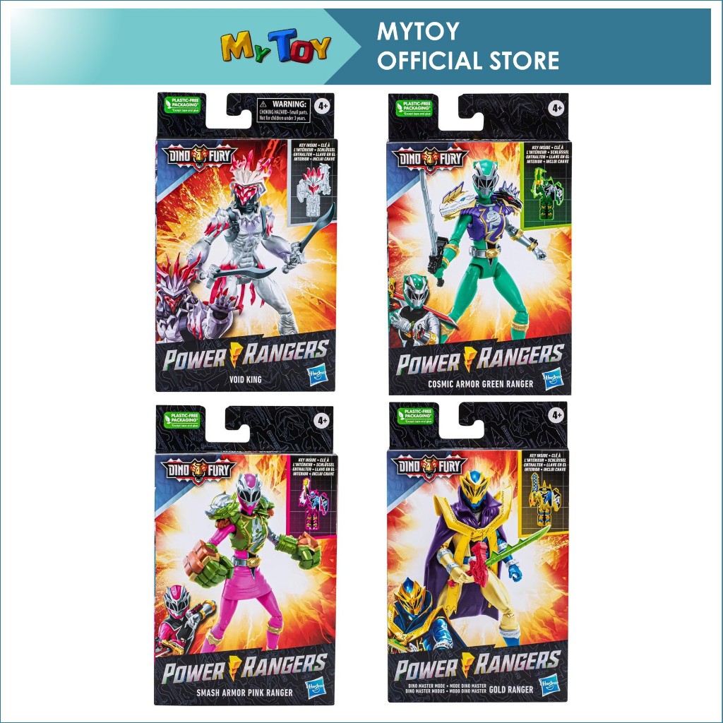 Hasbro Power Rangers Dino Fury Void King/Green Ranger/Pink Ranger/Gold Ranger Power Rangers Toys ...