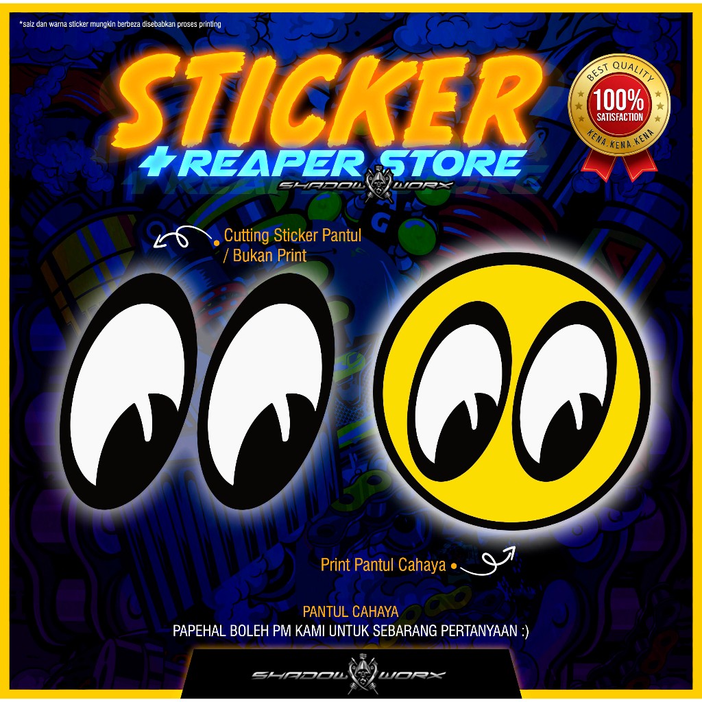 Sticker Mooneyes Mata | Shopee Malaysia