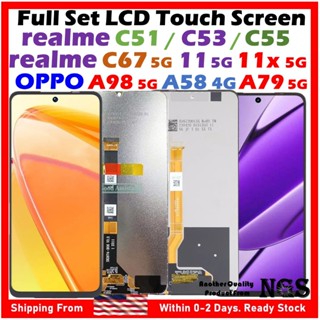 ORl NGS Full Set LCD Screen Compatible For REALME C51 / C53 / C55 / C67 5G /11 5G 11X 5G / OPPO ...