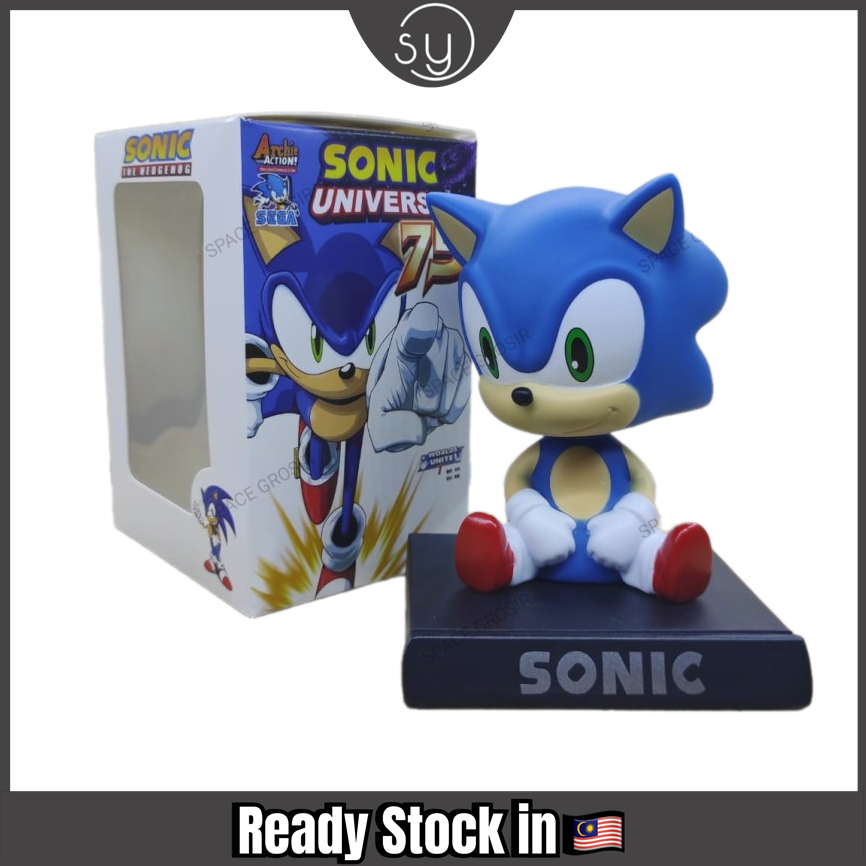 Sonic Bobble Head Car Dashboard Display Rocking Head SONIC Figure New ...