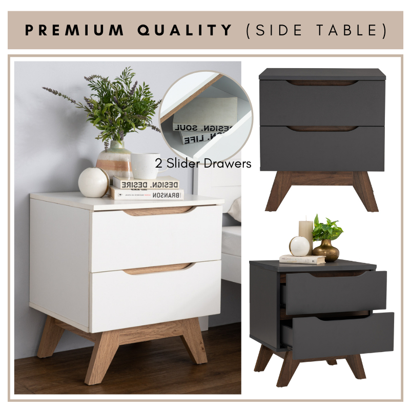 Alora Furniture - MANDO Bedside Table / Meja Sisi Bilik Tidur / Bed ...